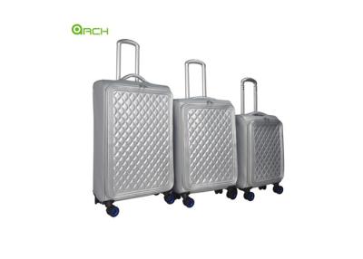 China Elegant PU Soft Sided Luggage with Double Spinner Wheels and Internal Trolley System for sale