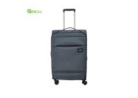 China Snowflake Suitcase Soft Sided Luggage with One Front Hidden Pocket and Double Spinner Wheels for sale