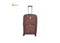 China 1680D Suitcase Soft Sided Luggage with One Front Pocket and Double Spinner Wheels for sale