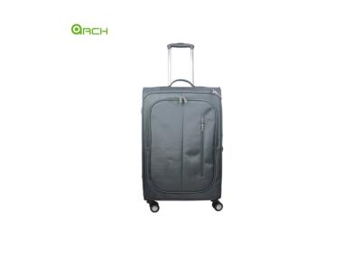 China 300D Polyester Trolley Case Soft Sided Luggage with Double Spinner Wheels for sale