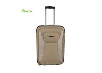 China 600D Polyester Lightweight Luggage Bag with One Big Front Pocket and Skate Wheels for sale