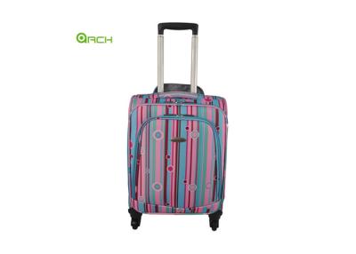 China Printing 600D Polyester Travel Trolley Lightweight Luggage Bag with Spinner Wheels for sale