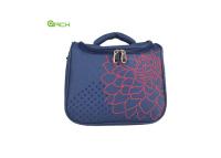 China 600D Printing Duffel Travel Vanity Cosmetic Bag with Top Carry Handle for sale