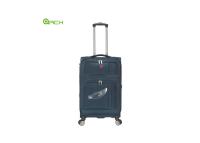 China 1680d Polyester Luggage Trolley Case with Two Front Pockets and Spinner Wheels for sale