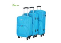 China Two Pockets Spinner Wheels Trolley Luggage Bag Sets for sale
