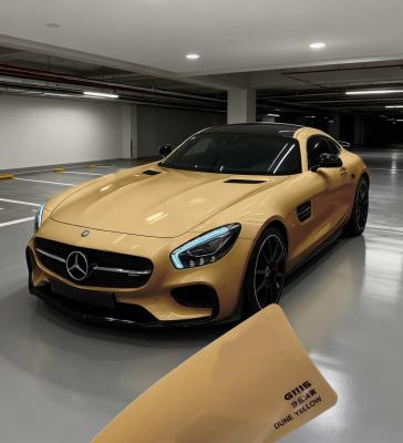 China High Quality TPU Dune Light Yellow Car Wrap Film PET Heat Self-Healing Anti-Scratch Hydrophobic Auto Paint Protection Film for sale