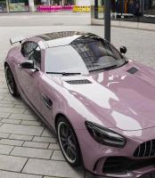 China TPU Oolong Milk Tea Pink Car Wrap Film PET Heat Self-Healing Anti-Scratch Hydrophobic Auto Paint Protection Film for sale