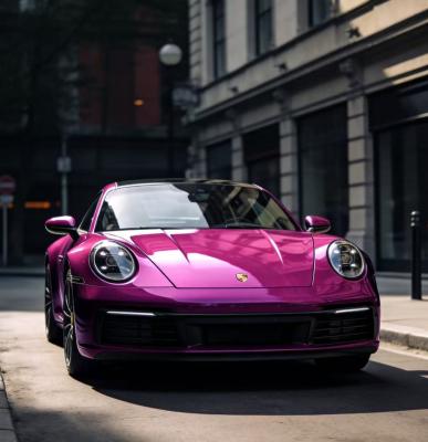 China TPU Metallic Dusk Rose Car Wrap Film PET Heat Self-Healing Anti-Scratch Hydrophobic Auto Paint Protection Film for sale
