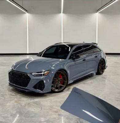 China TPU Gloss Cement Gray Car Wrap Film PET Heat Self Healing Anti Scratch Hydrophobic Auto Body Paint Protection Film for sale