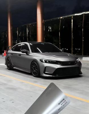China TPU Matte Dark Silver Car Wrap Film PET Heat Self-Healing Anti-Scratch Hydrophobic Auto Paint Protection Film for sale
