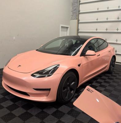 China High Quality TPU Coral Orange Car Wrap Film PET Heat Self-Healing Anti-Scratch Hydrophobic Auto Paint Protection Film for sale