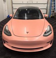 China High Quality TPU Coral Orange Car Wrap Film PET Heat Self-Healing Anti-Scratch Hydrophobic Auto Paint Protection Film for sale