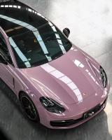 China TPU Oolong Milk Tea Pink Car Wrap Film PET Heat Self Healing Anti Scratch Hydrophobic Auto Body Paint Protection Film for sale