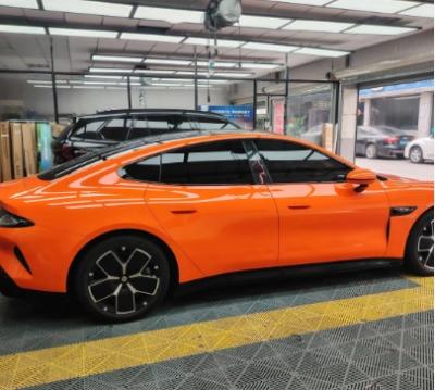 China TPU Crystal Flame Orange Car Wrap Film PET Heat Self Healing Anti Scratch Hydrophobic Auto Body Paint Protection Film for sale