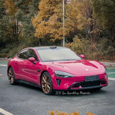 China Brilliant Magenta TPU Color PPF Self Healing Paint Protection Film Scratch Resistant Hydrophobic Full Car Body Wrap Film for sale