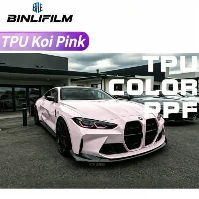China Koi Pink TPU Color PPF Self Healing Paint Protection Film Scratch Resistant Hydrophobic Full Car Body Wrap Film for sale