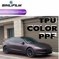 China TPU Black Iridescent Purple  Color PPF Self Healing Paint Protection Film Scratch Resistant Hydrophobic Full Car Body Wrap Film for sale