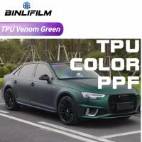 China TPU Venom Green Color PPF Self Healing Paint Protection Film Scratch Resistant Hydrophobic Full Car Body Wrap Film for sale