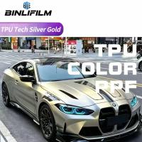 China Tech Silver Gold TPU Color PPF Self Healing Paint Protection Film Scratch Resistant Hydrophobic Full Car Body Wrap Film for sale