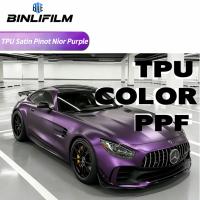 China Satin Pinot Purple TPU Color PPF Self Healing Paint Protection Film Scratch Resistant Hydrophobic Full Car Body Wrap Film for sale
