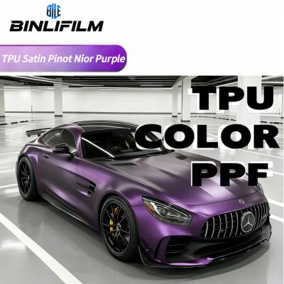 China Satin Pinot Purple TPU Color PPF Self Healing Paint Protection Film Scratch Resistant Hydrophobic Full Car Body Wrap Film for sale