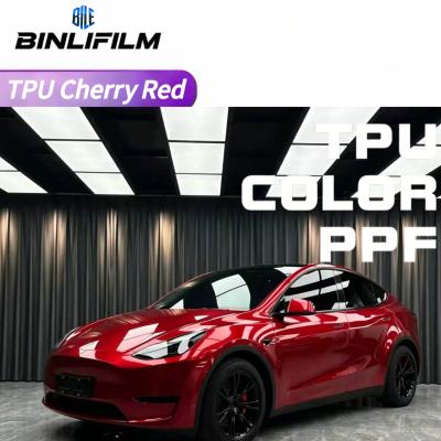 China Cherry Red TPU Color PPF Self Healing Paint Protection Film Scratch Resistant Hydrophobic Full Car Body Wrap Film for sale