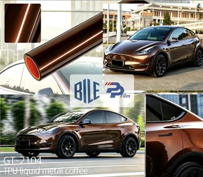 China Liquid Metal Coffee TPU Color PPF Self Healing Paint Protection Film Scratch Resistant Hydrophobic Full Car Body Wrap Film for sale
