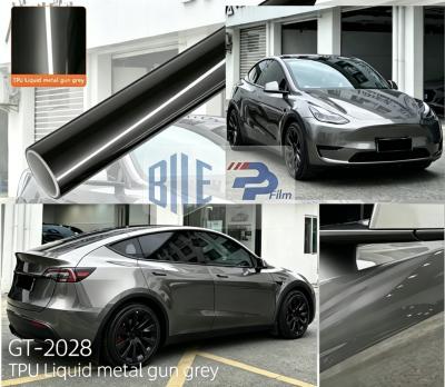 China Liquid Metal Gun Grey TPU Color PPF Self Healing Paint Protection Film Scratch Resistant Hydrophobic Full Car Body Wrap Film for sale