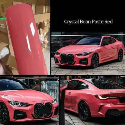 China Crystal Bean Paste Red TPU Color PPF Self Healing Paint Protection Film Scratch Resistant Hydrophobic Full Car Body Wrap Film for sale