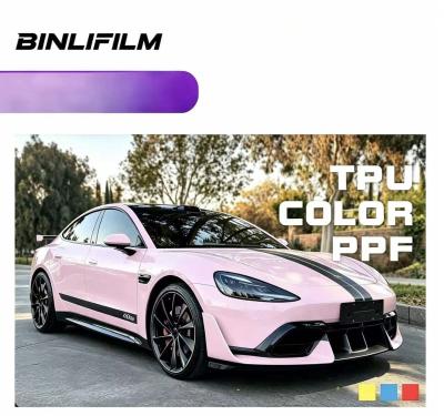 China Misty Rose Pink TPU Color PPF Self Healing Paint Protection Film Scratch Resistant Hydrophobic Full Car Body Wrap Film for sale