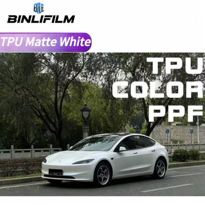 China Matte White TPU Color PPF Self Healing Paint Protection Film Scratch Resistant Hydrophobic Full Car Body Wrap Film for sale