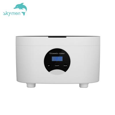 China Skymen Classic White Household Ultrasonic Cleaner 600ml ABS SUS 304 For Jewelry for sale