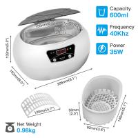 China Skymen consumer household OEM Jewelry Ultrasonic Cleaner 42kHz Eyeglasses cleaning 35W 600ML for sale