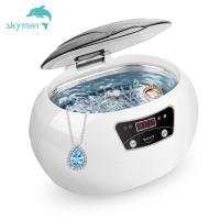 China Skymen Plastic Jewelry Ultrasonic Cleaner 220v Portable Digital Display for sale