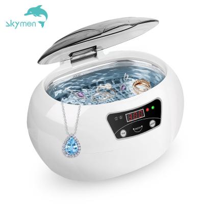 China Skymen Plastic Jewelry Ultrasonic Cleaner 220v Portable Digital Display for sale