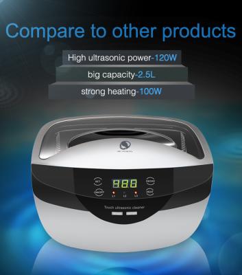 China Fully Sterilizing 40kHz 2500ML Ultrasonic Watch Cleaner for sale