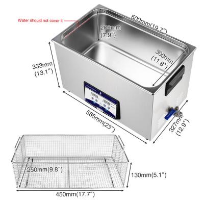 China 30L 600w 40kHz Bicycle Wheel Washing Machine for sale