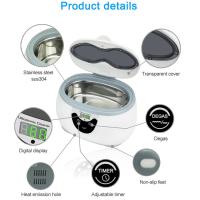 China Digital 40KHz Household 600ml Ultrasonic Jelwery watches Dental Eyeware Cleaner with Degas Function for sale