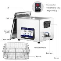 China Skymen 15L 240W Digital Ultrasonic Cleaner Bath with Heater and Timer for sale