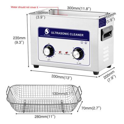 China 4.5L SUS304 Benchtop Ultrasonic Parts Cleaner Mechanical Timer for sale