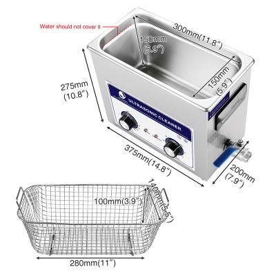 China Mechanical Control Lab Ultrasonic Cleaner 180W For Inkjet Printer Hardware Rusty Tools for sale