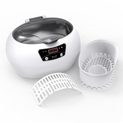 China Digital Timer 600ML Household Ultrasonic Cleaner With Basket for sale