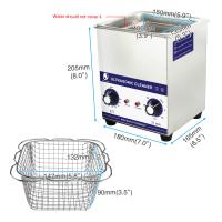 China Cannulated 2L Ultrasonic Glasses Cleaner ultrasonic jewelry cleaner 40kHz SKYMEN JP-010 for sale