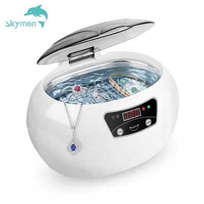 China 600ml Skymen Ultrasonic Cleaner Ultrasonic Jewelry Cleaner Machine With Degas Function for sale