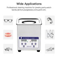China 220v 2L Jewelry Watch Ultrasonic Cleaner 35W Glass Ultrasonic Cleaning Machine for sale
