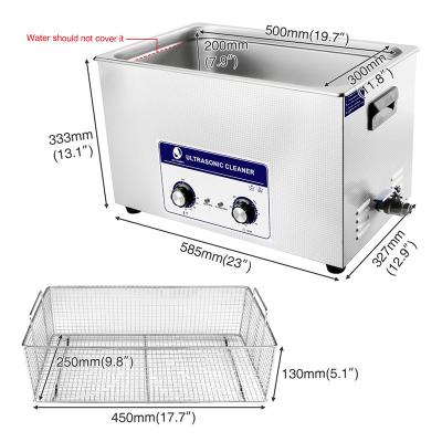 China 600W SUS304 Mechanical Ultrasonic Gun Cleaner Skymen 30L For Rifle Guns for sale