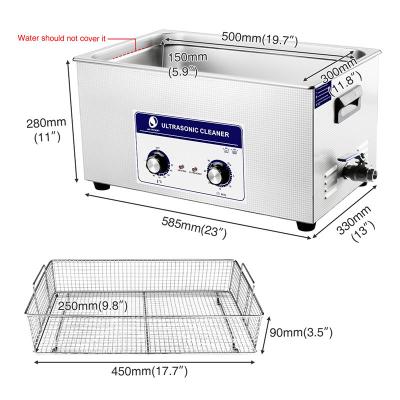 China Skymen 22L Industrial Ultrasonic Cleaning Machine Bench Top Timer adjustable for sale
