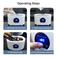 China Rechargeable Battery Ultrasonic Jewelry Cleaner 600ML 35W SS 42kHz ZX-895 for sale