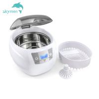 China Digital 750ml Household Ultrasonic Cleaner Plastic Ultrasonic Jewelry Cleaner for sale