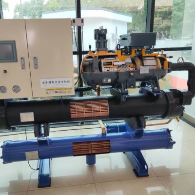 China 800kw Shell Tube Heat Exchanger Ss304 Ss316 Lube Oil Cooler Water Cooling Screw Chiller System for sale